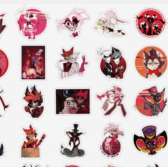 Hot Topic | Accessories | 5 Hazbin Hotel Stickers | Poshmark
